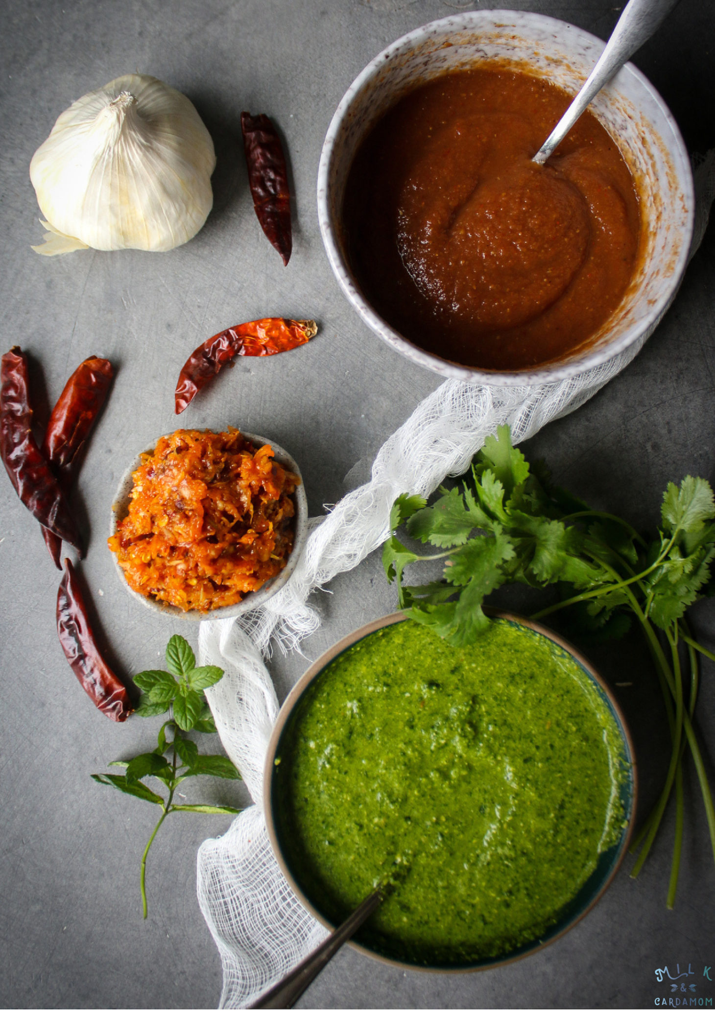 Three Simple Indian Chutneys | Milk & Cardamom