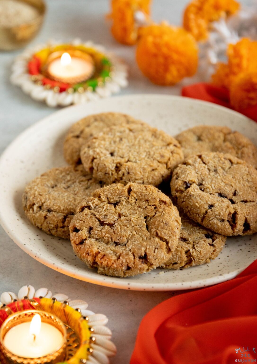 Coconut and Jaggery Cookies | Milk & Cardamom