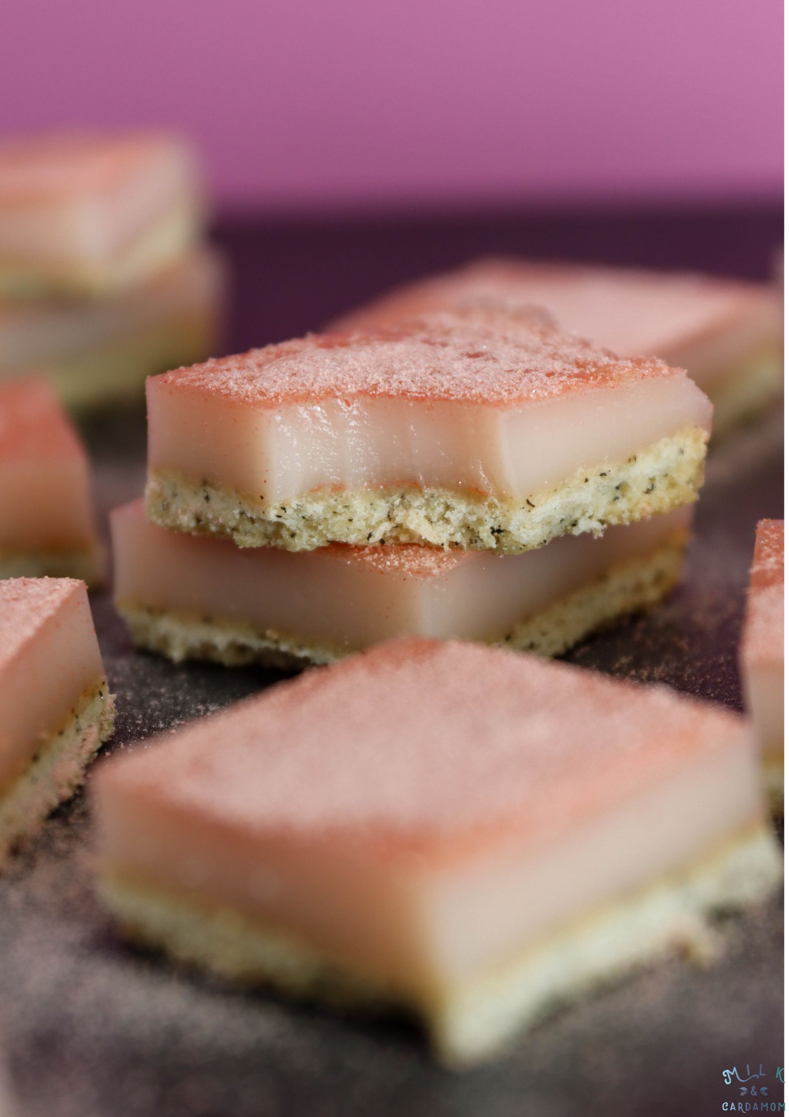 Early Grey Tea Guava Lemon Bars (Eggless) | Milk & Cardamom