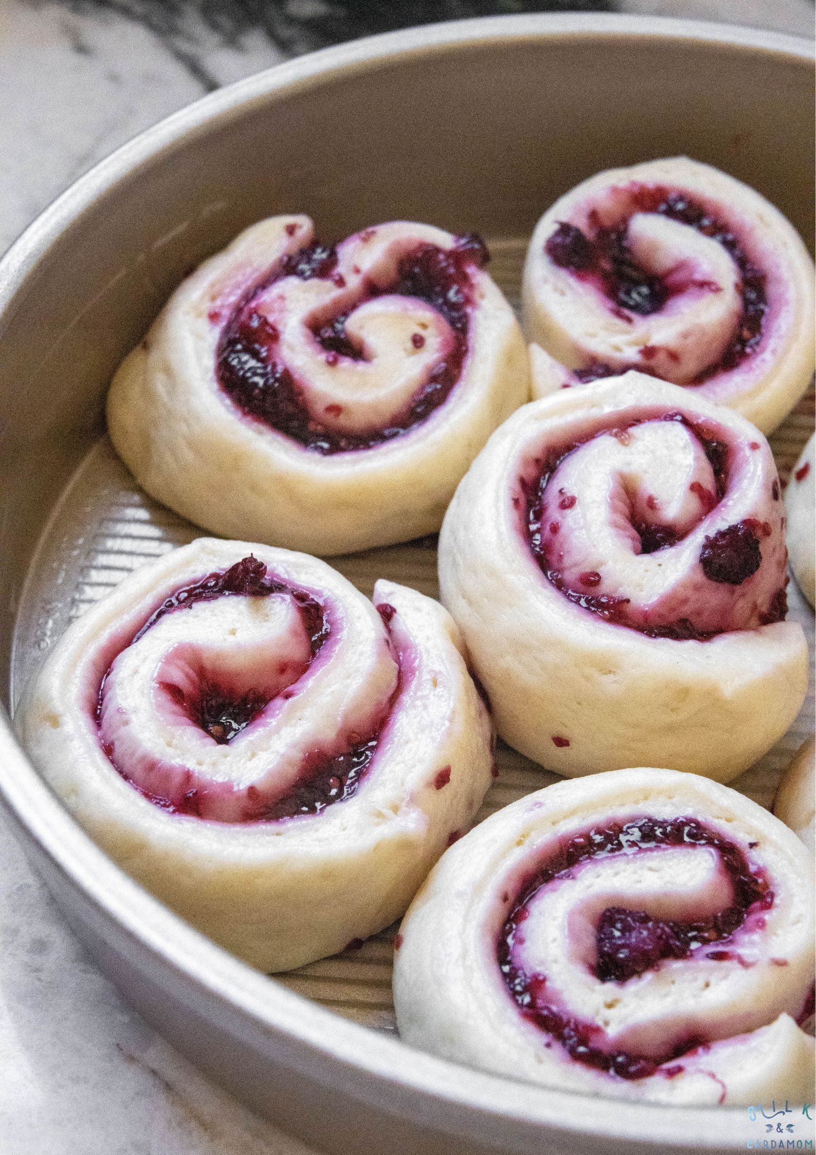 Magic Mulberry Sweet Rolls (Eggless) | Milk & Cardamom